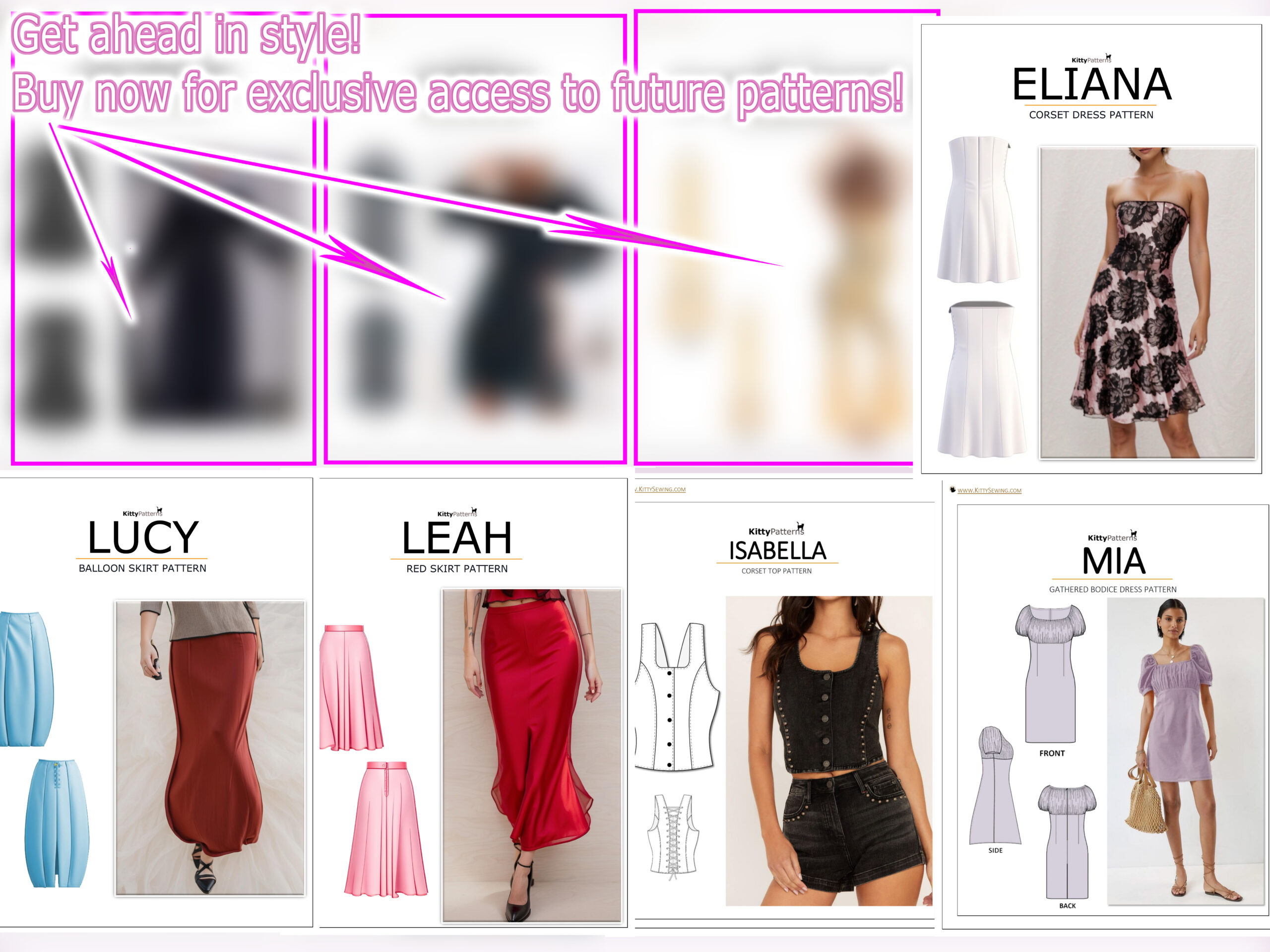 PDF Pattern Bundle – 42 Styles – KittyPatterns