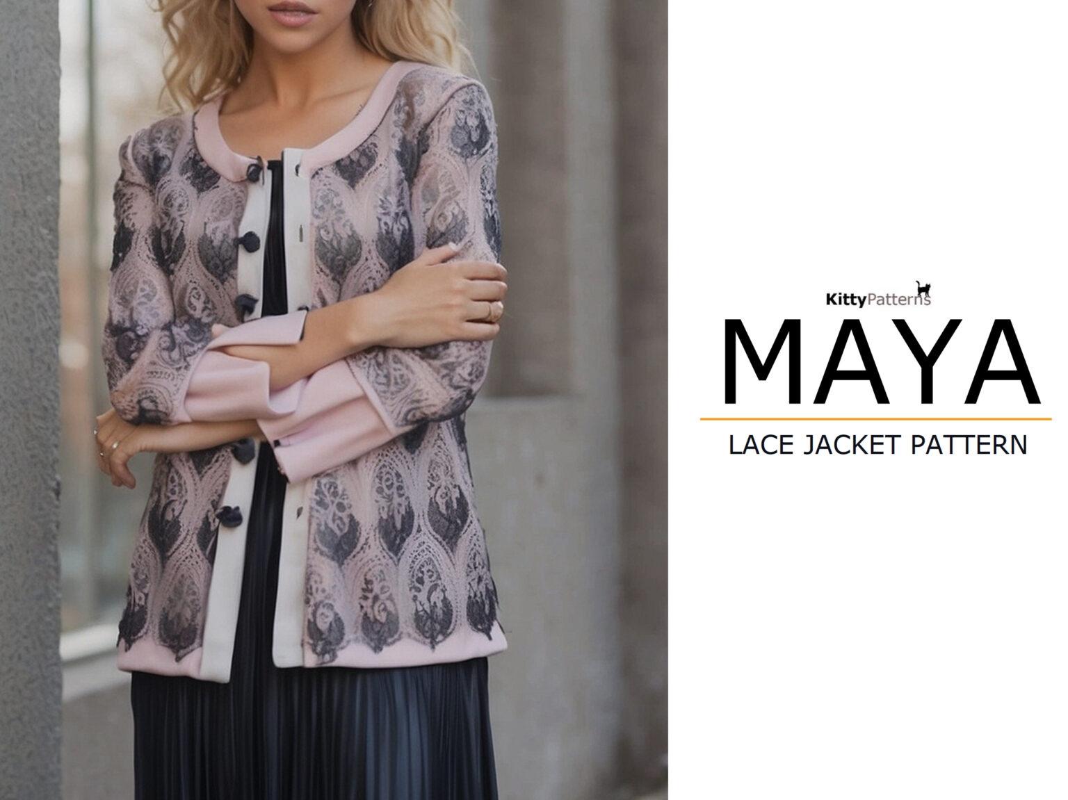 MAYA – Lace Jacket Pattern – KittyPatterns
