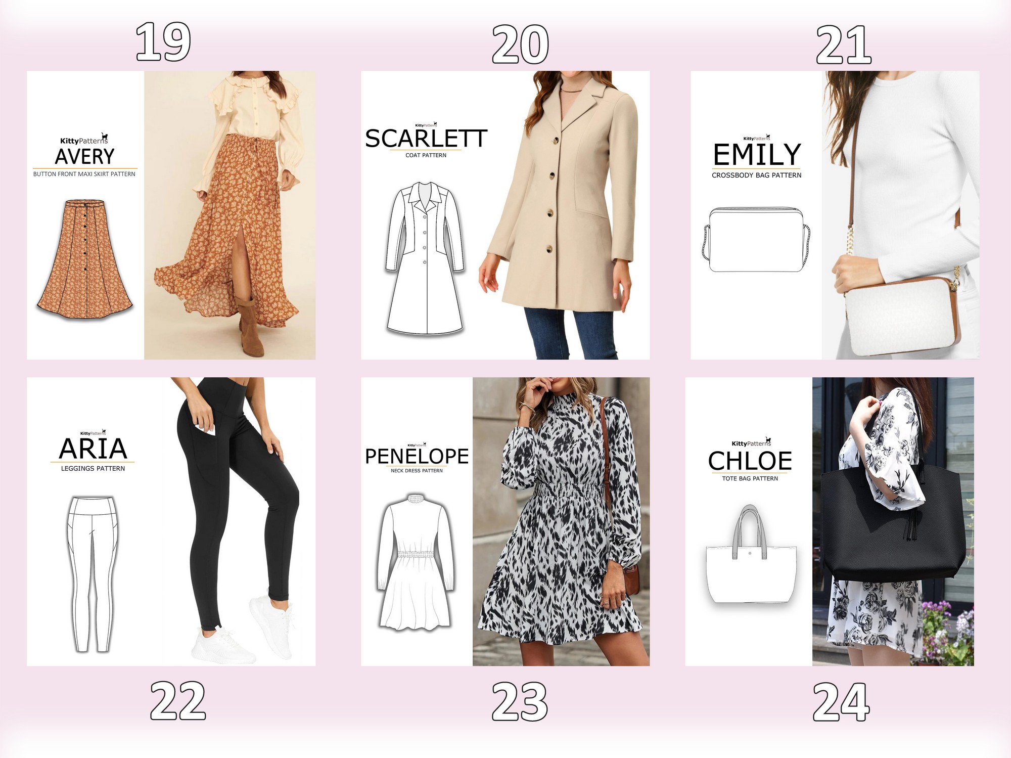 PDF Pattern Bundle – 35 Styles – KittyPatterns