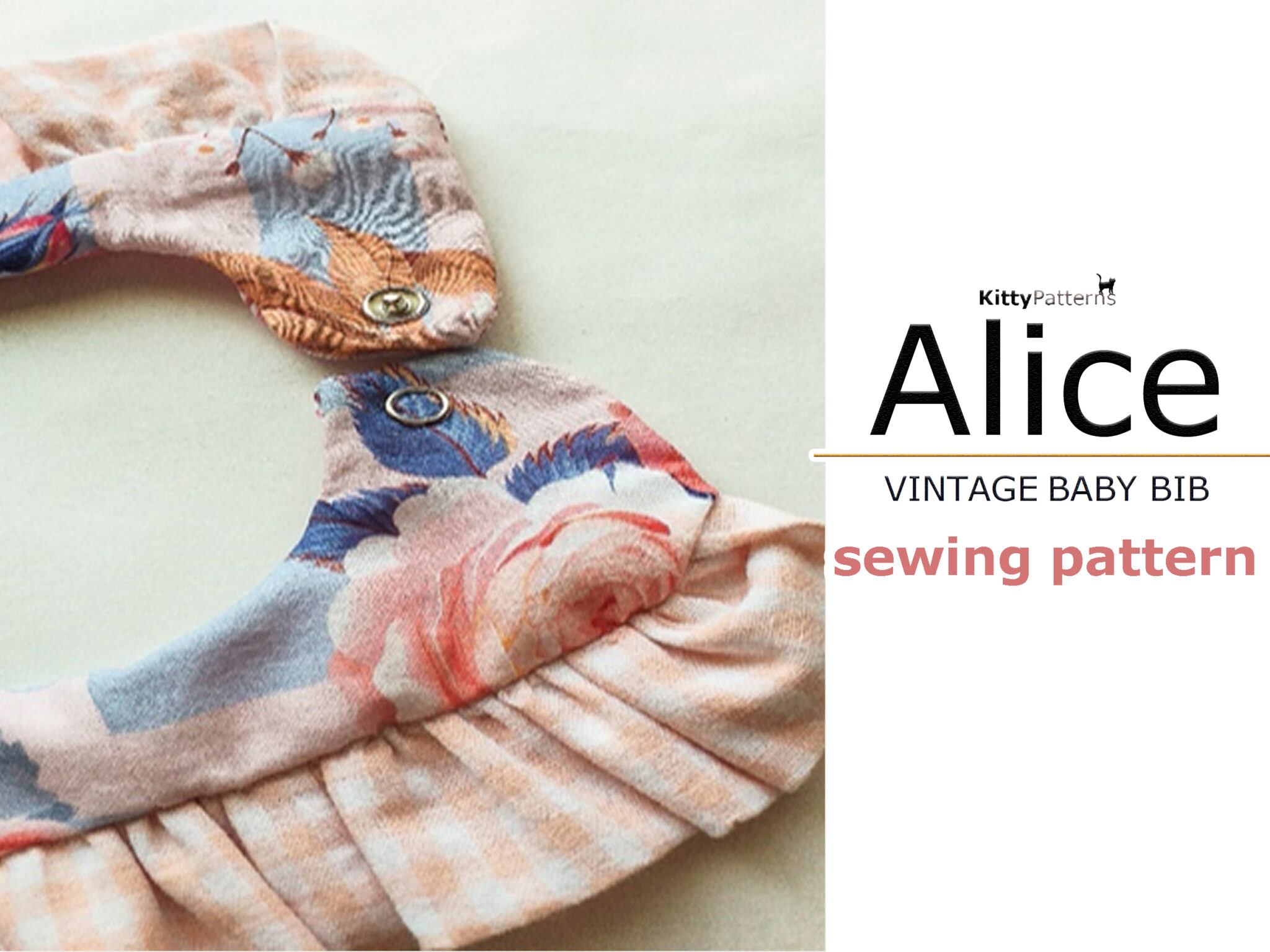 ALICE – Vintage Bib Baby Pattern – KittyPatterns