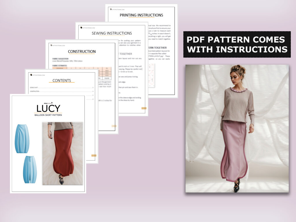 LUCY – Balloon Skirt Pattern – KittyPatterns
