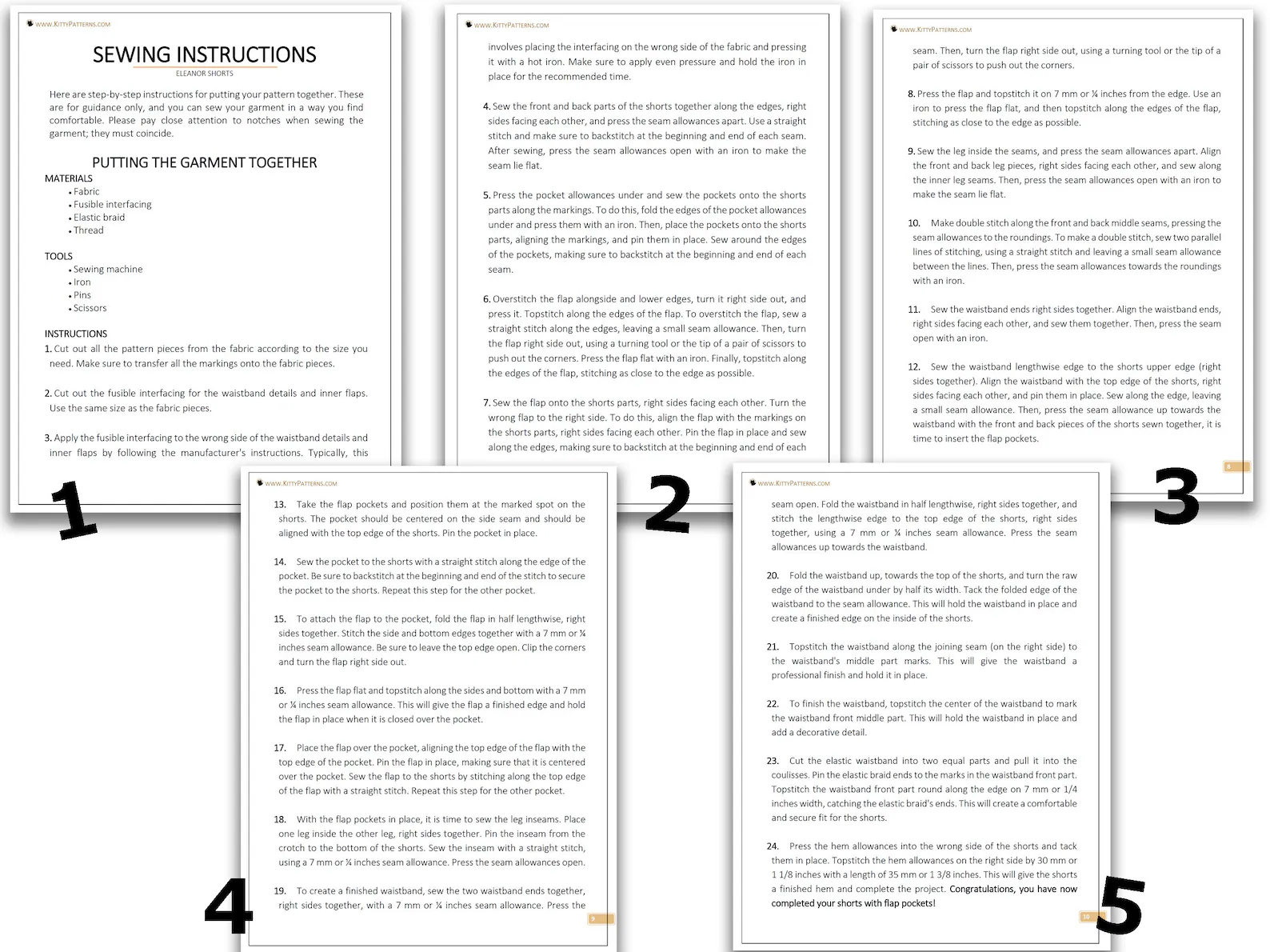 ELEANOR – Shorts Pattern – KittyPatterns